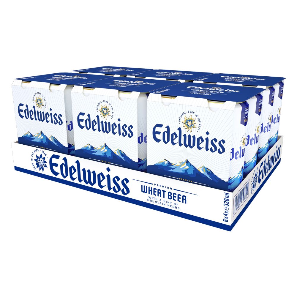 Thùng 24 Lon Bia Tuyết Edelweiss 330ml x 24 Lon