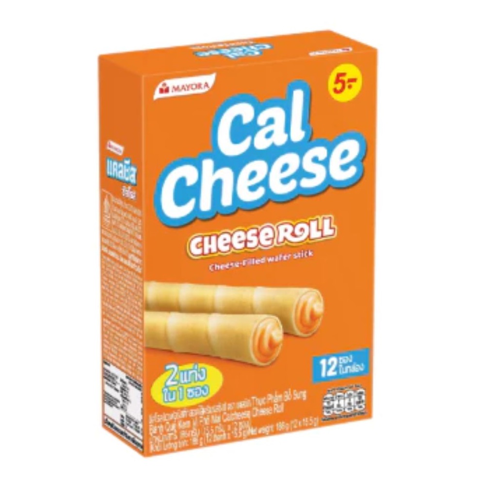 Bánh Cal Cheese Cheese Roll Mayora 186g (15.5gx12)