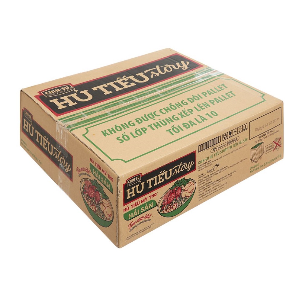 Thùng 30 Gói Hủ Tiếu Hải Sản Hủ Tiếu Story Chin-su 77g