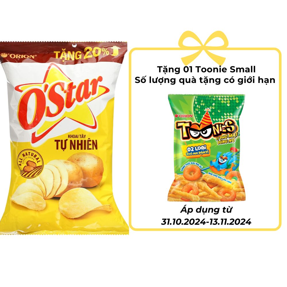 Snack O'Star Vị Khoai Tây Tự Nhiên 108g