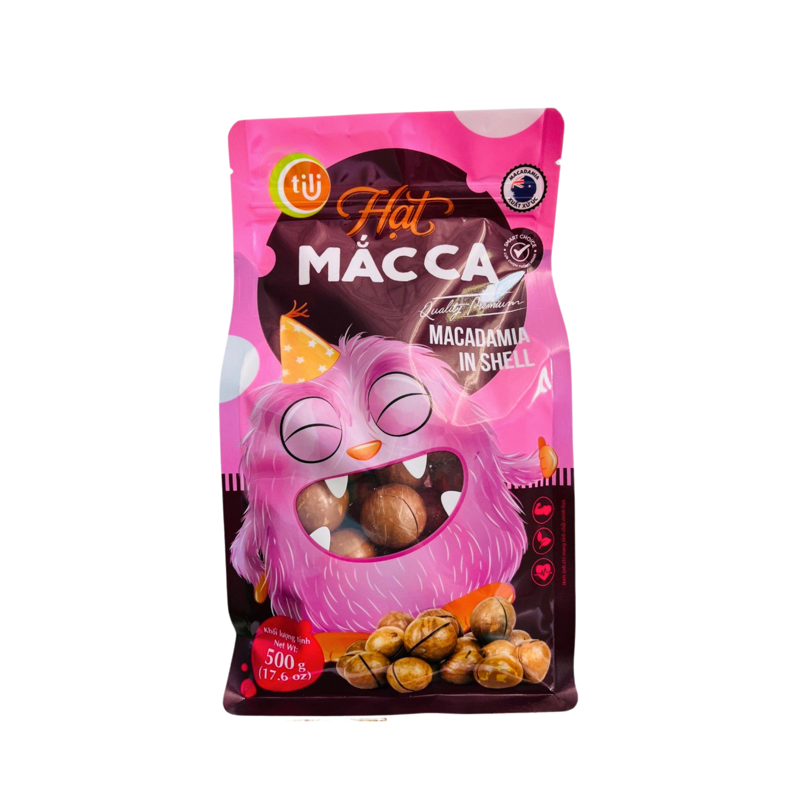 Hạt Mắc Ca Nguyên Vỏ Tili 500g