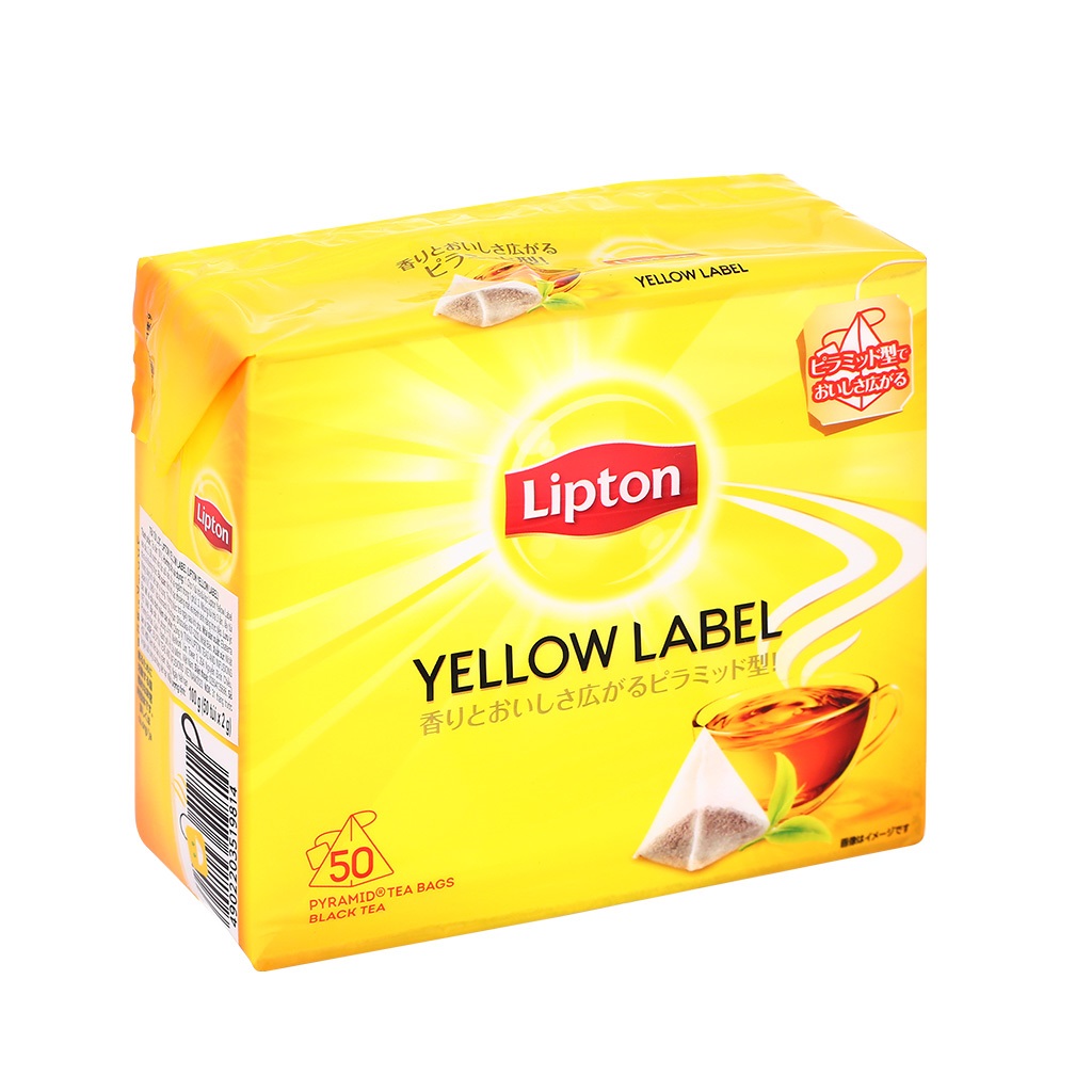 Trà lipton túi lọc nhãn vàng hộp 50g (25 túi x 2g) - Giá tốt, Ship 0Đ