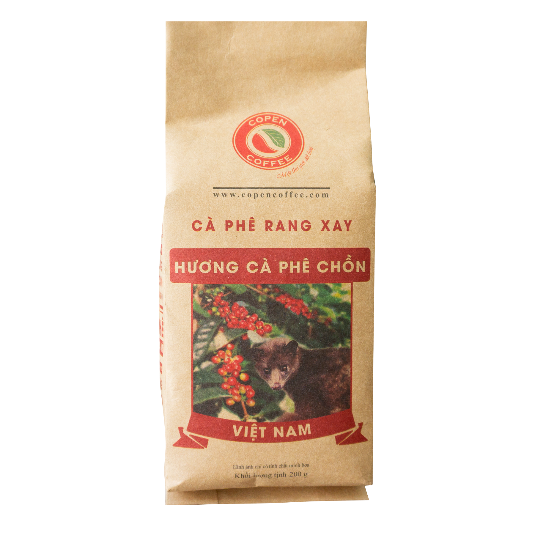 Cà Phê Rang Xay Copen Hương Cà Phê Chồn Gói 200g