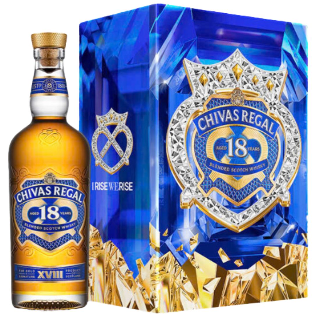 Hộp Rượu Whisky Chivas Regal 18Y 700ml+ Ly