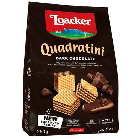 Loacker bánh xốp Quadratini socola 125g giá tốt tại AEONESHOP