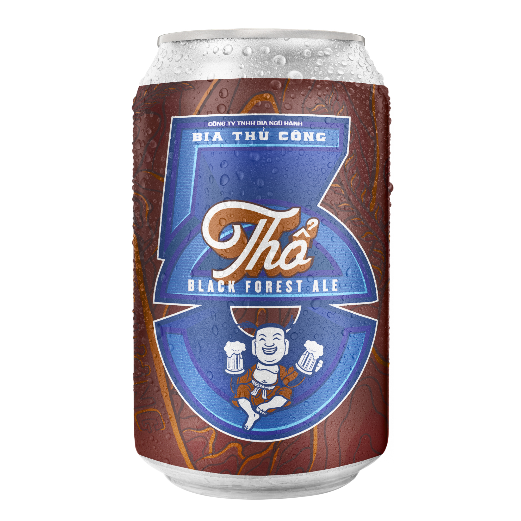 Bia Ngũ Hành Thổ Black Forest Ale Lon 330ml