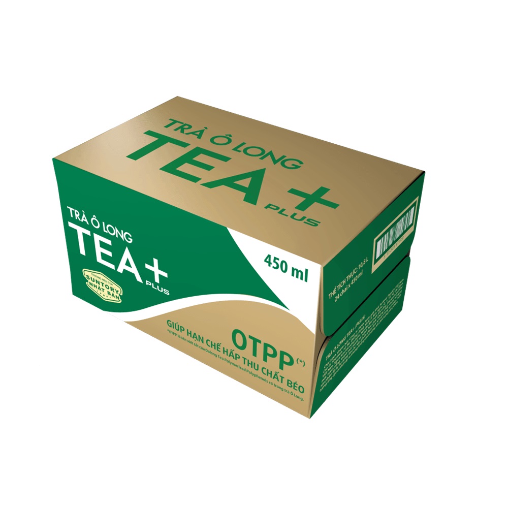 Thùng 24 Chai Trà Olong Tea Plus 450ml x 24 Chai