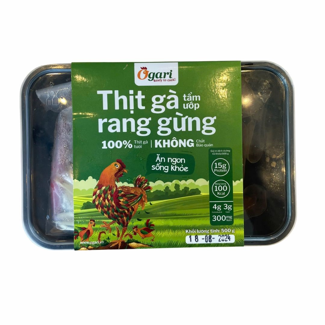 Thịt Gà Tẩm Ướp Rang Gừng Ogari 500g