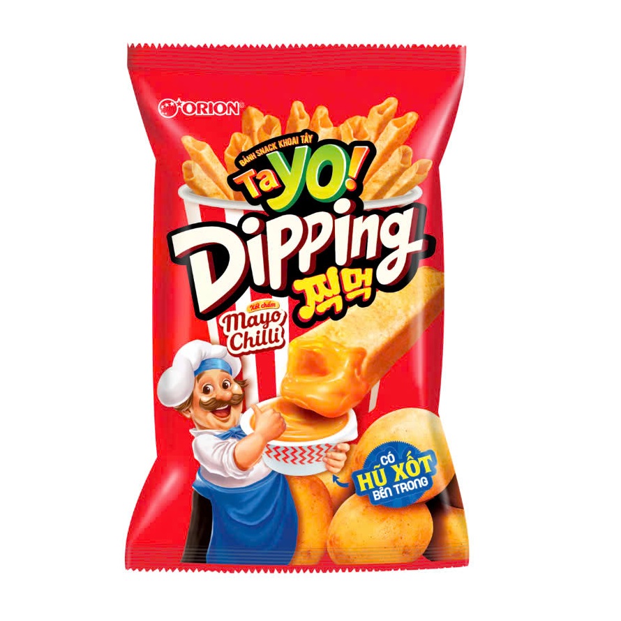 Bánh Snack Khoai Tây Tayo Dipping Xốt Mayo Cay Orion 75g
