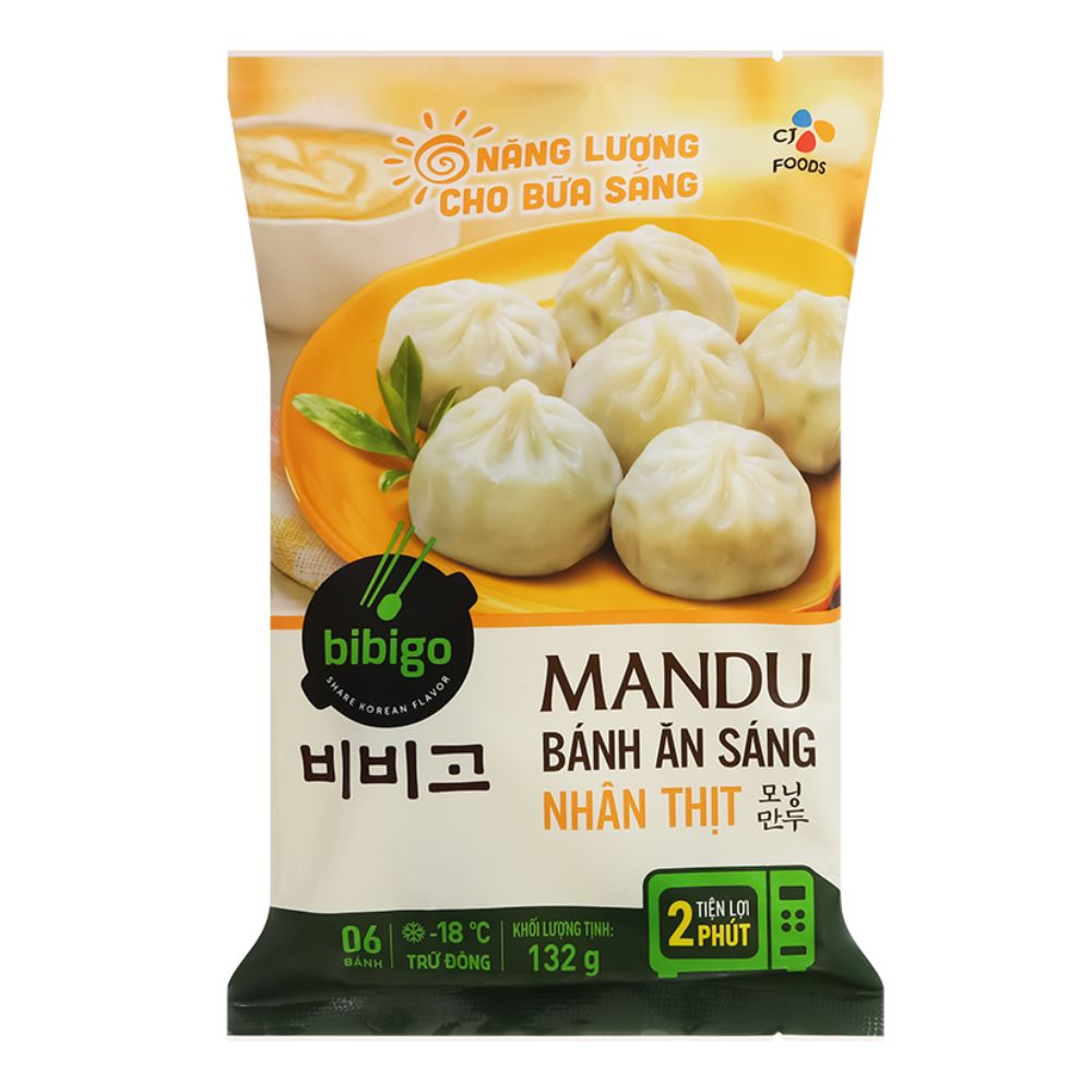 Bánh Mandu Ăn Sáng Nhân Thịt CJ Foods 132g