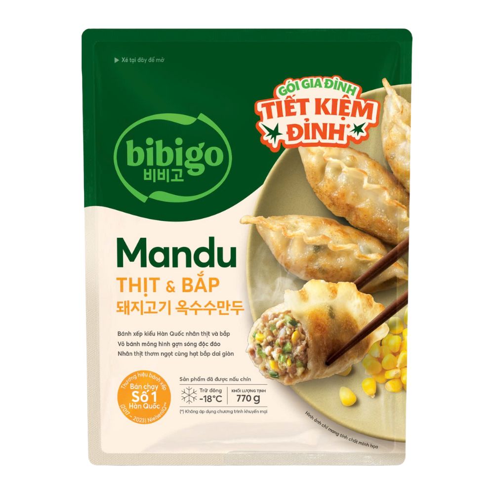 Bánh Mandu Nhân Thịt Và Bắp CJ Foods 770g