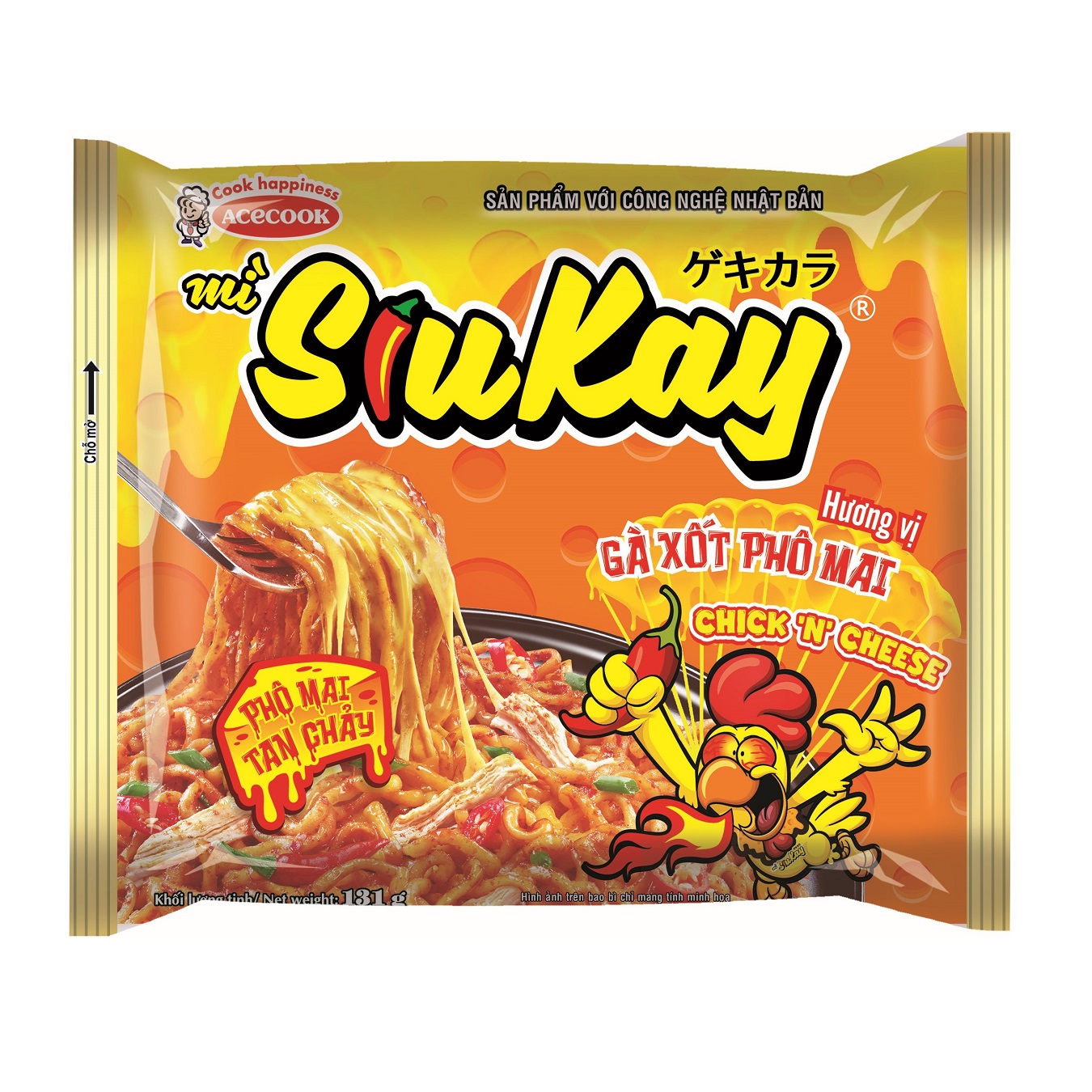 Mì SiuKay Acecook vị gà cay phô mai gói 129g - AEONESHOP