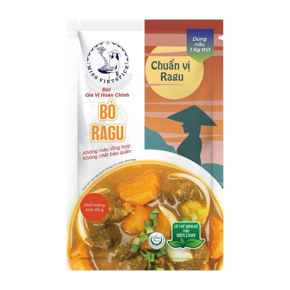Bột Gia Vị Hoàn Chỉnh Bò Ragu Miss Vietspice 60g