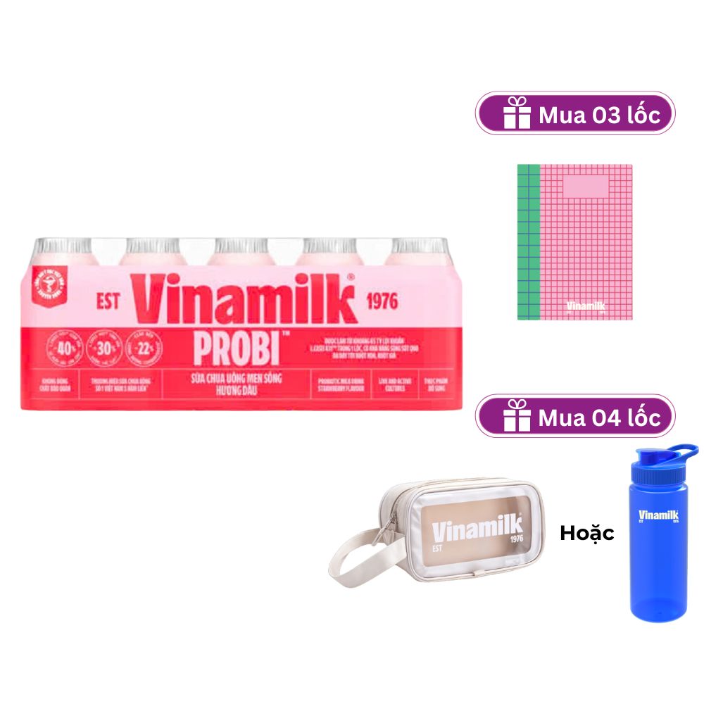 Sữa Chua Uống Vị Dâu Probi 5 x 65ml