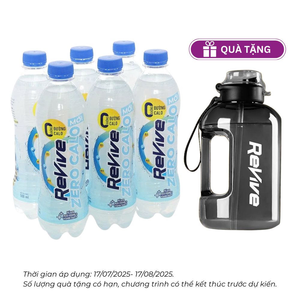 Lốc 6 Nước Uống Điện Giải Revive Không Calo 500ml