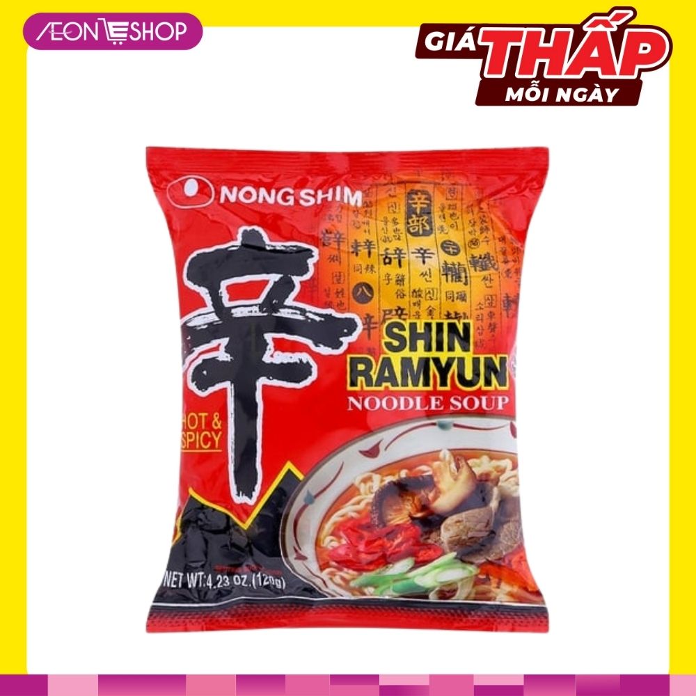 Mì cay Nongshim Shin Ramyun gói 120g giá tốt tại AEONESHOP