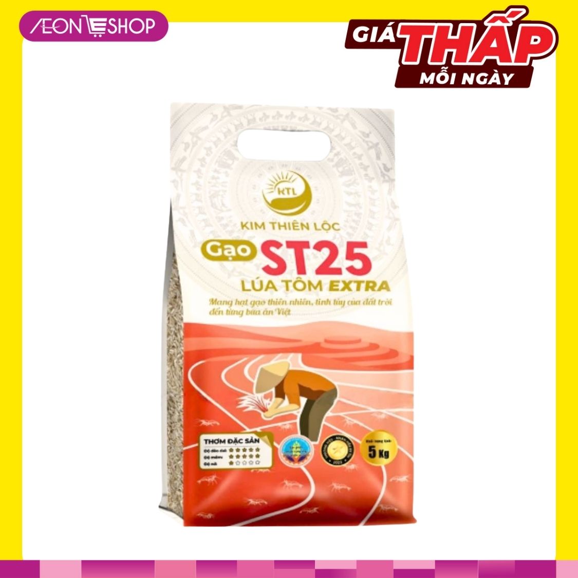 Gạo ST25 Extra Kim Thiên Lộc 5kg