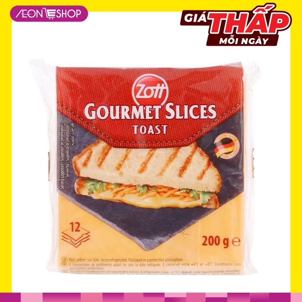 Phô Mai Lát Gourmet Slices Toast Zott 200g