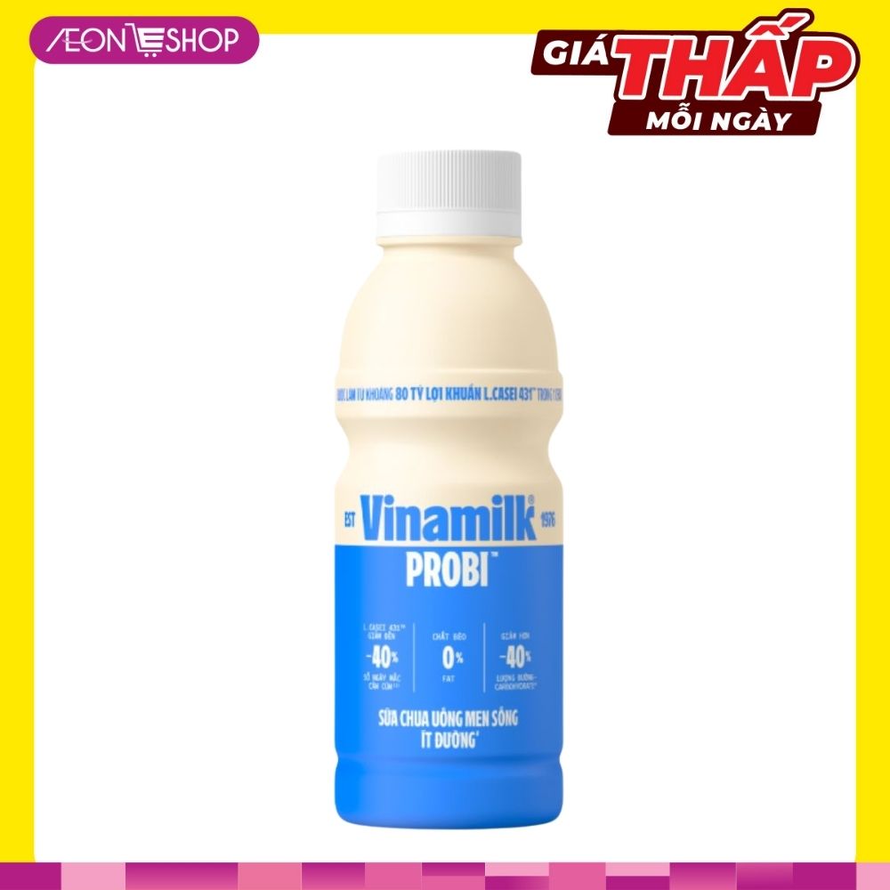 Sữa Chua Uống Men Sống Probi Ít Đường 400ml