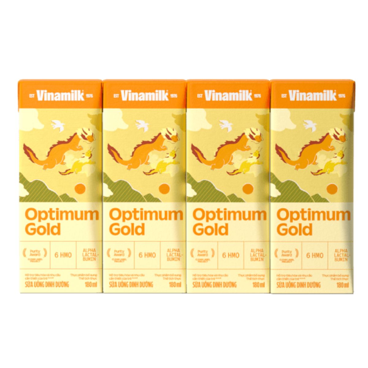 Lốc 4 hộp sữa uống dinh dưỡng Optimum Gold 180ml tại AEONESHOP