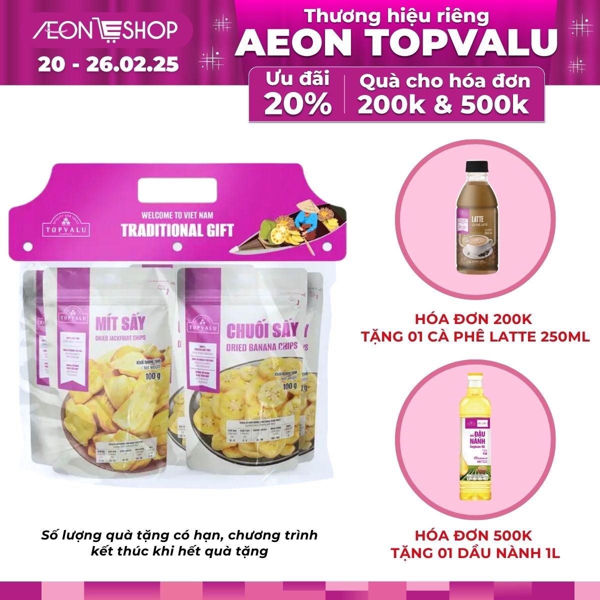 Trái Cây Sấy Các Loại Topvalu 500g