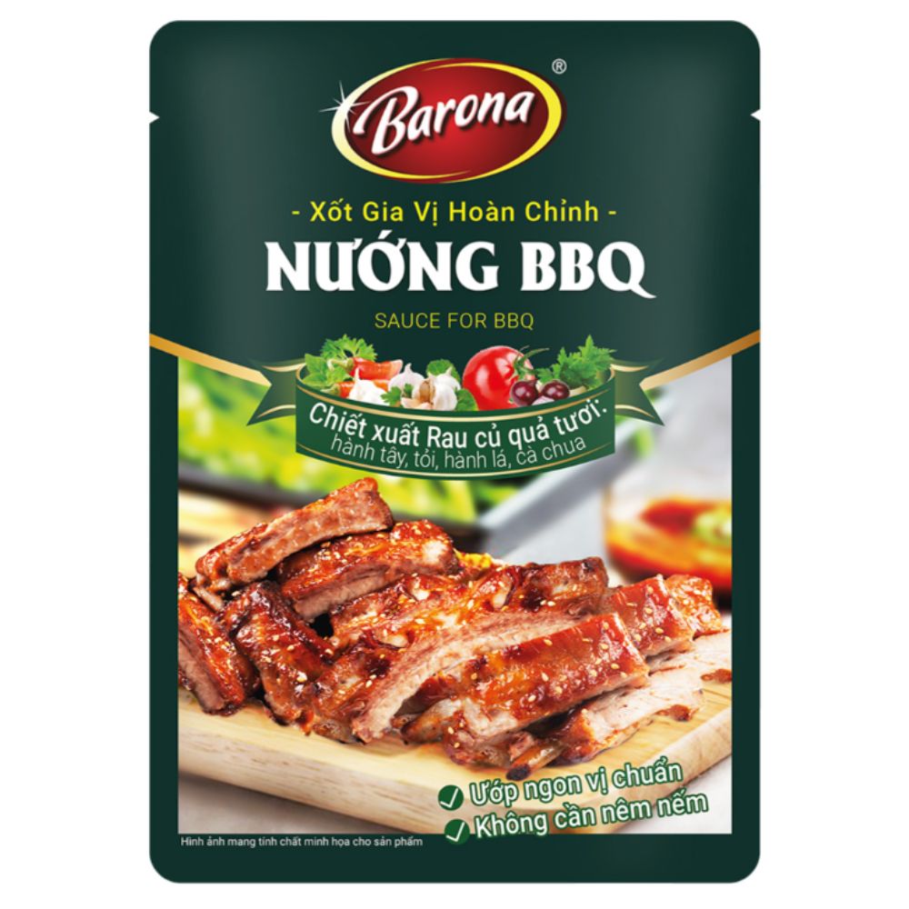 Xốt Gia Vị Hoàn Chỉnh Barona Nướng BBQ 80g