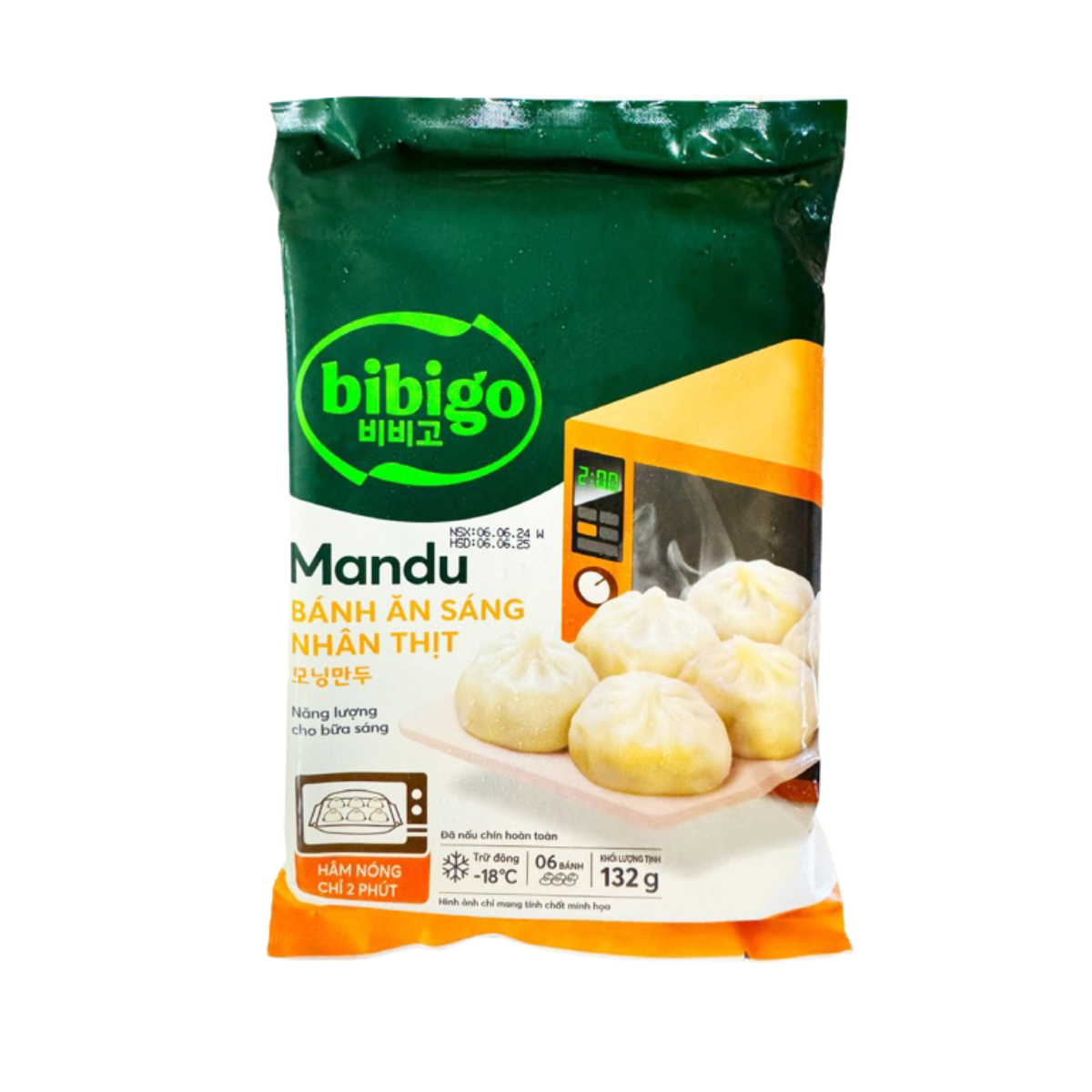Bánh Mandu Ăn Sáng Nhân Thịt CJ Foods 132g