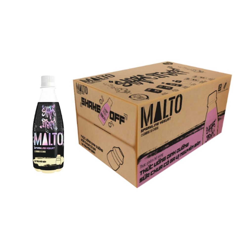 Thùng 24 Chai Sữa Chua Có Ga Malto Sparkling Yogurt 340ml