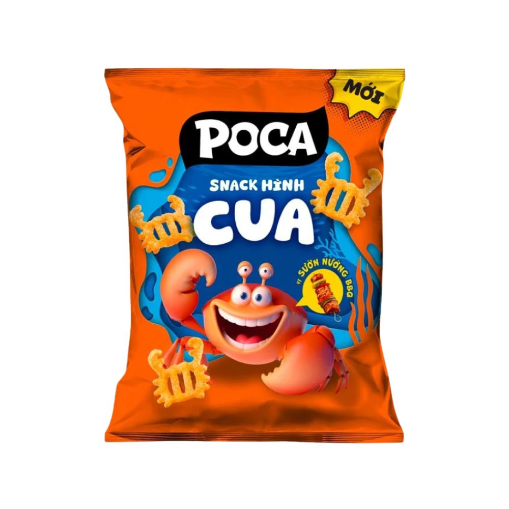 Bánh Snack Hình Cua Poca Vị Sườn Nướng BBQ 60g