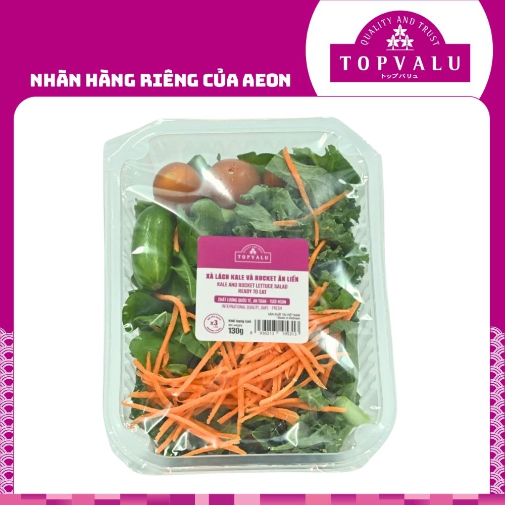Xà Lách Kale Và Rocket Ăn Liền Topvalu 130g