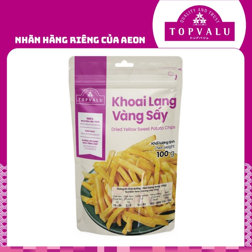 Khoai Lang Vàng Sấy Topvalu 100g