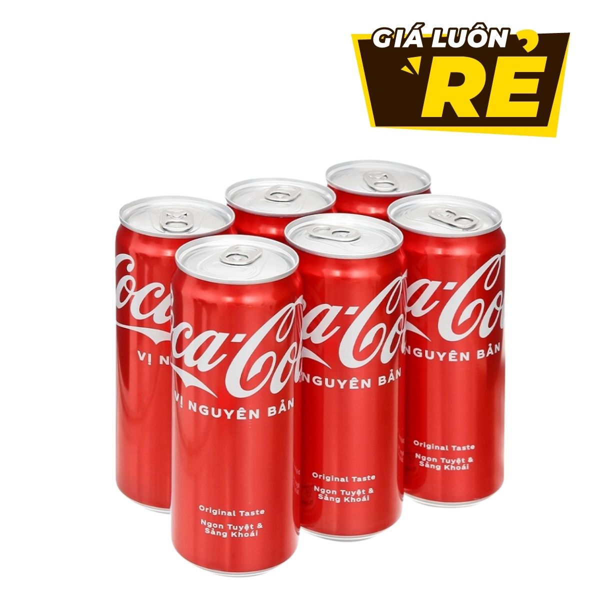 Lốc 6 Lon Nước Giải Khát Coca Cola 320ml x 6 Lon