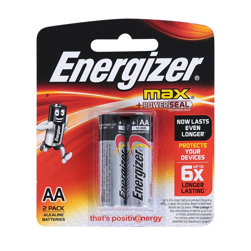 Pin AA Max E91 BP2 Energizer Vỉ 2 Viên