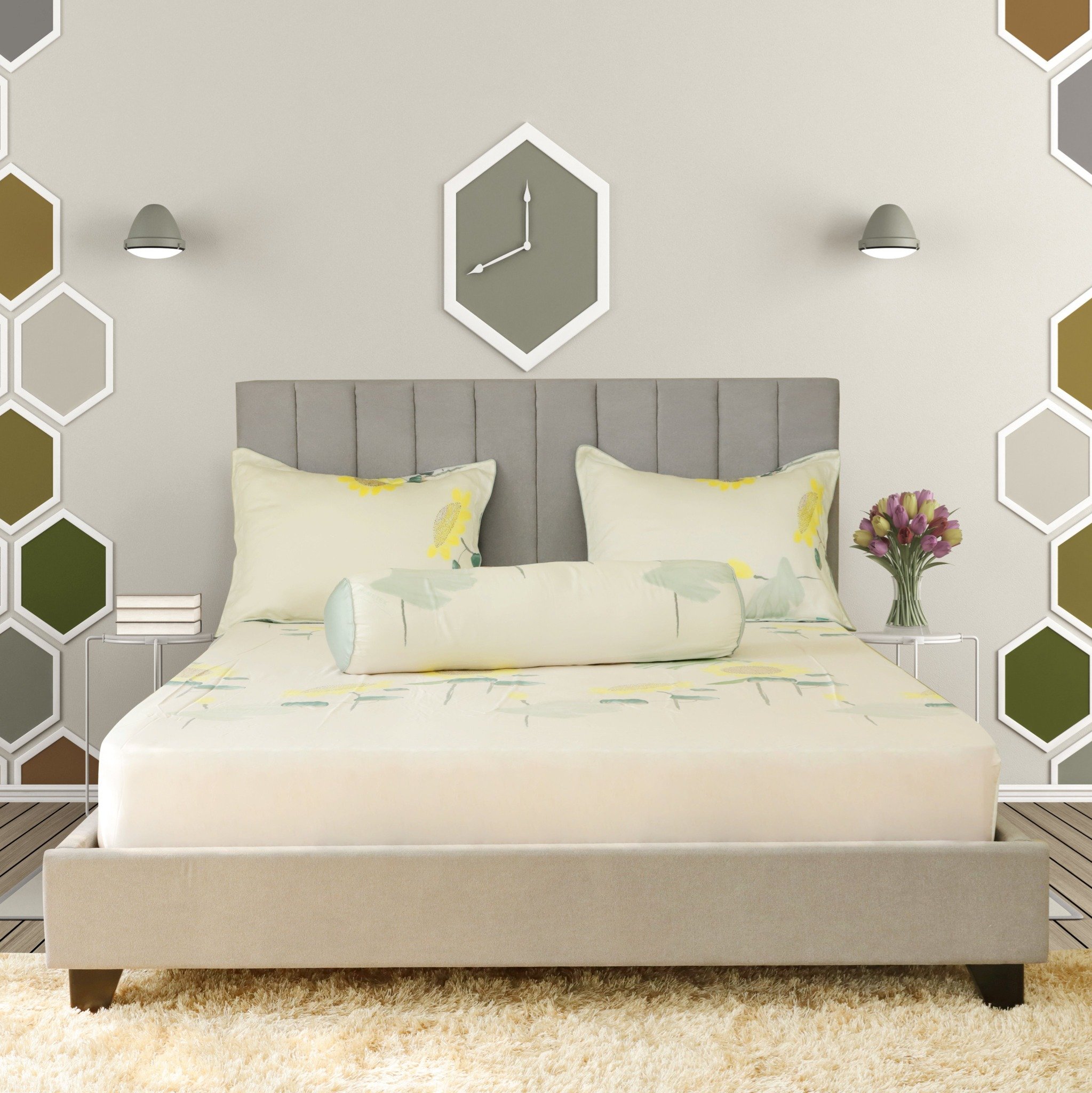 Bộ chăn drap gối nệm Hometex Tencel (160x200cm) chính hãng, giá tốt Tháng 10/2025