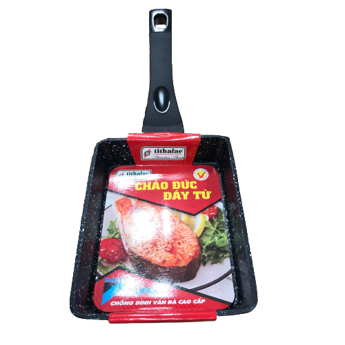 Chảo Vuông Vân Đá Bếp Từ Tithafac 13.5 x 37.5cm