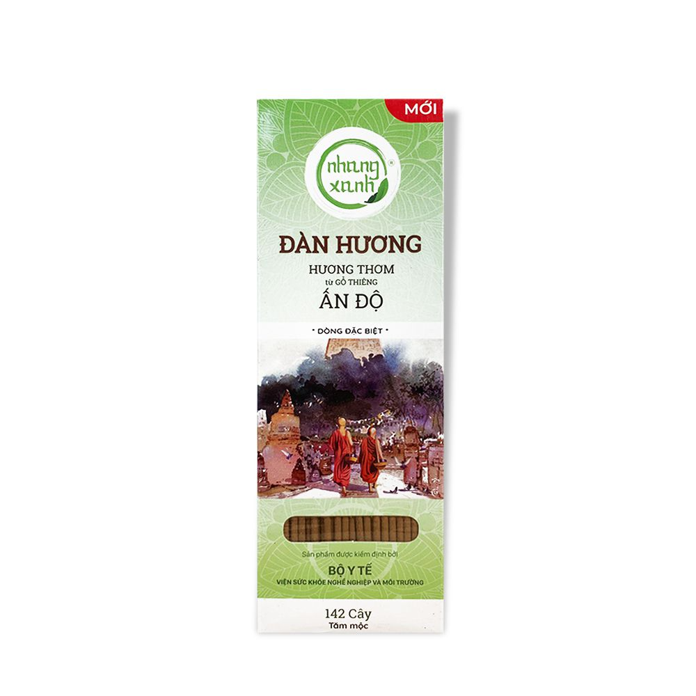 Nhang Đàn Hương Ấn Độ Nhang Xanh Hộp 20cm 100g