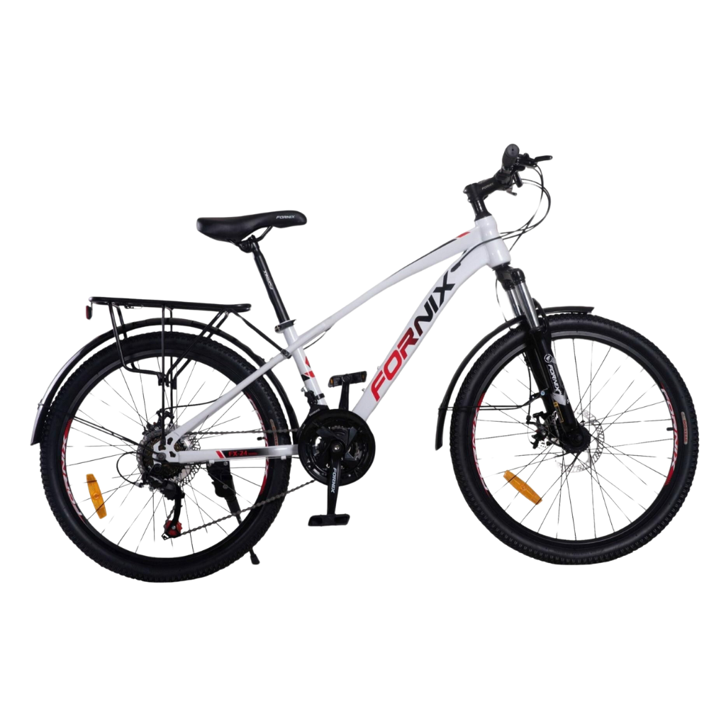 Xe Đạp Địa Hình 24 Inch Fornix FX24 Plus Trắng-Đỏ