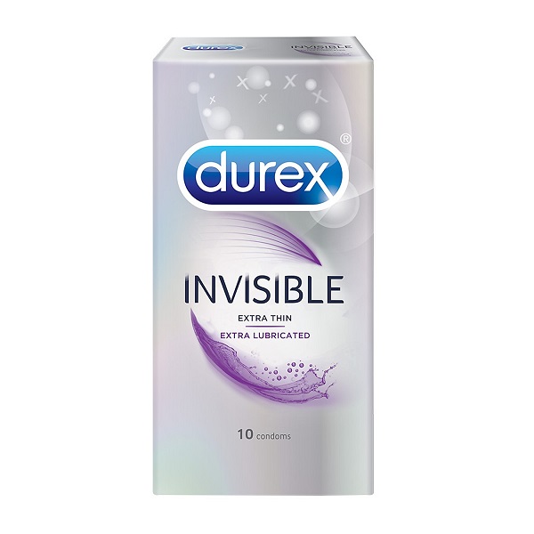 Bao Cao Su Durex Invisible Extra Thin, Extra Lubricated 10 Cái