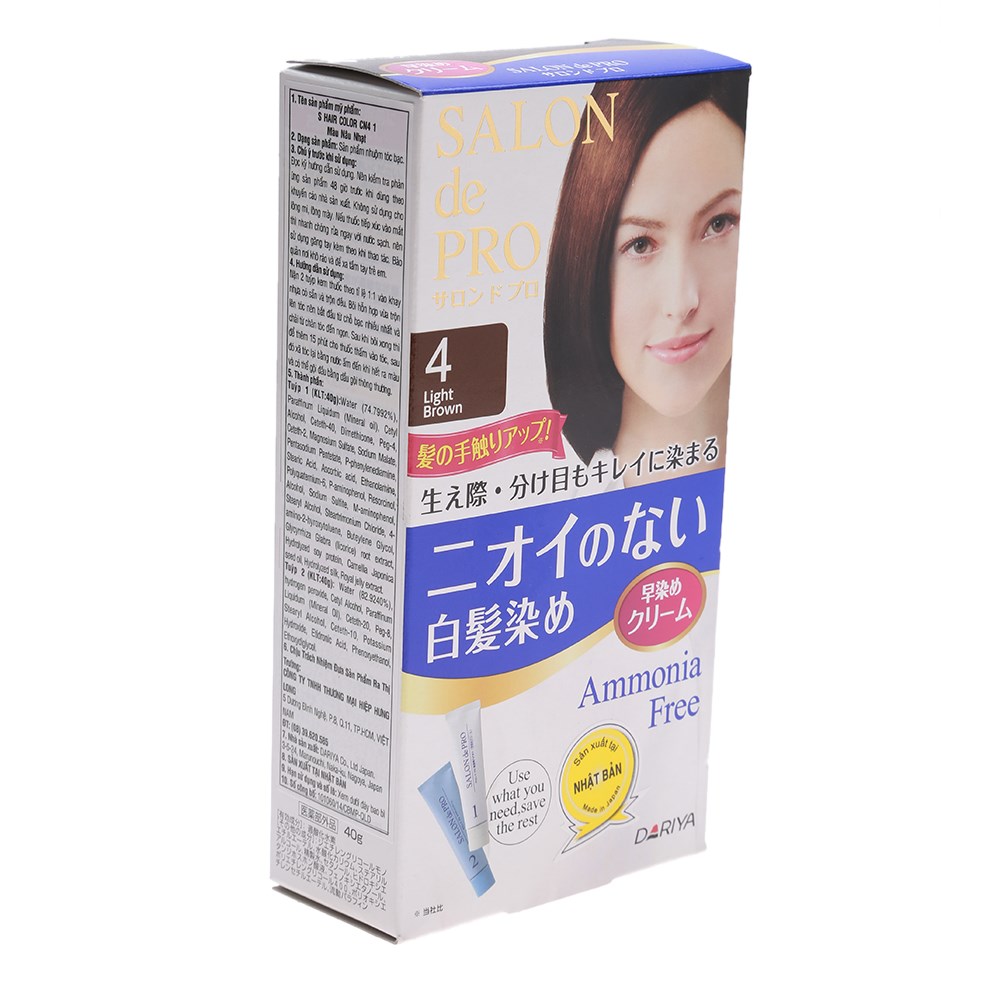 Thuốc Nhuộm Salon De Pro CN4 Màu Nâu Nhạt
