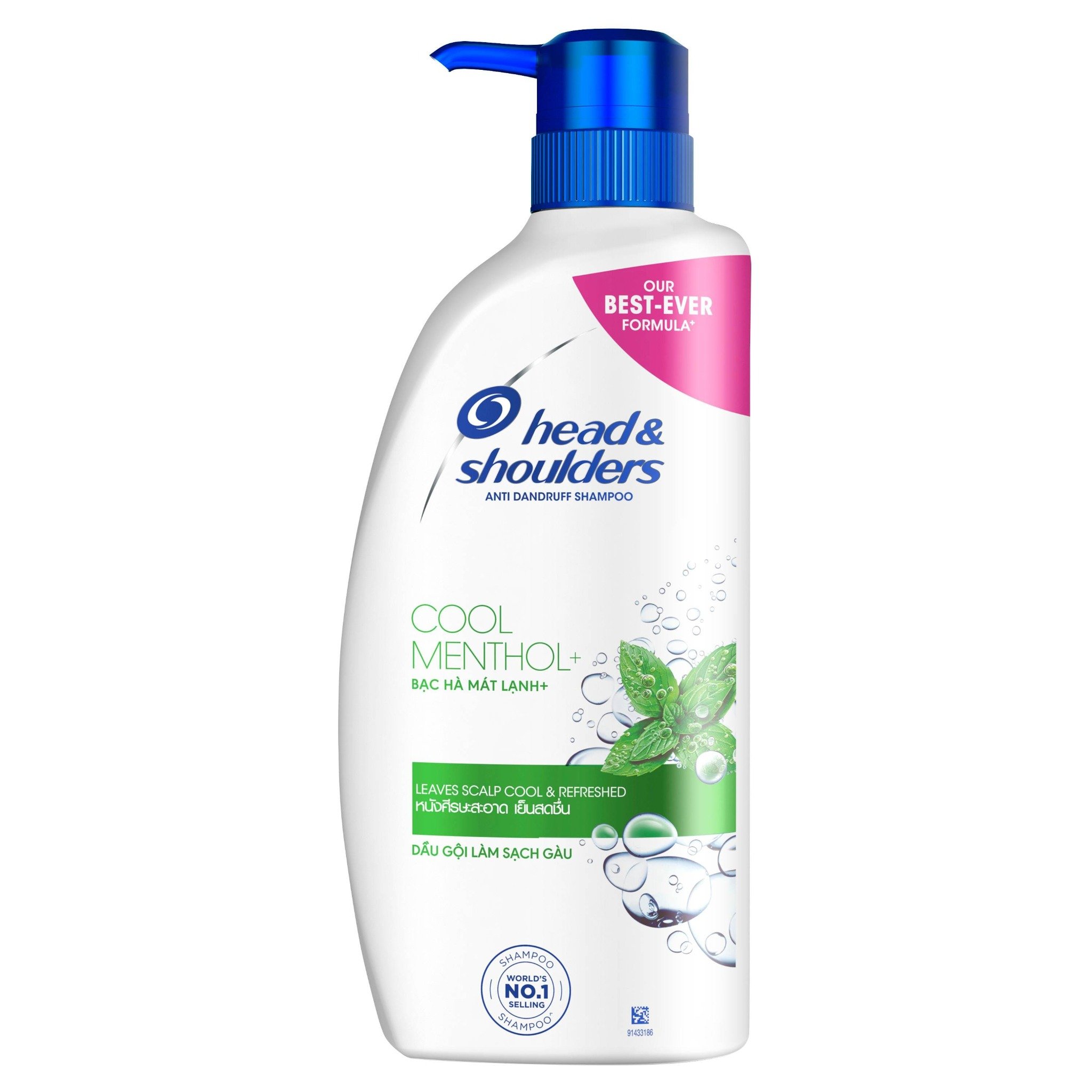 Dầu Gội Head & Shoulders Bạc Hà Mát Lạnh Cool Menthol Anti-Dandruff 850ml