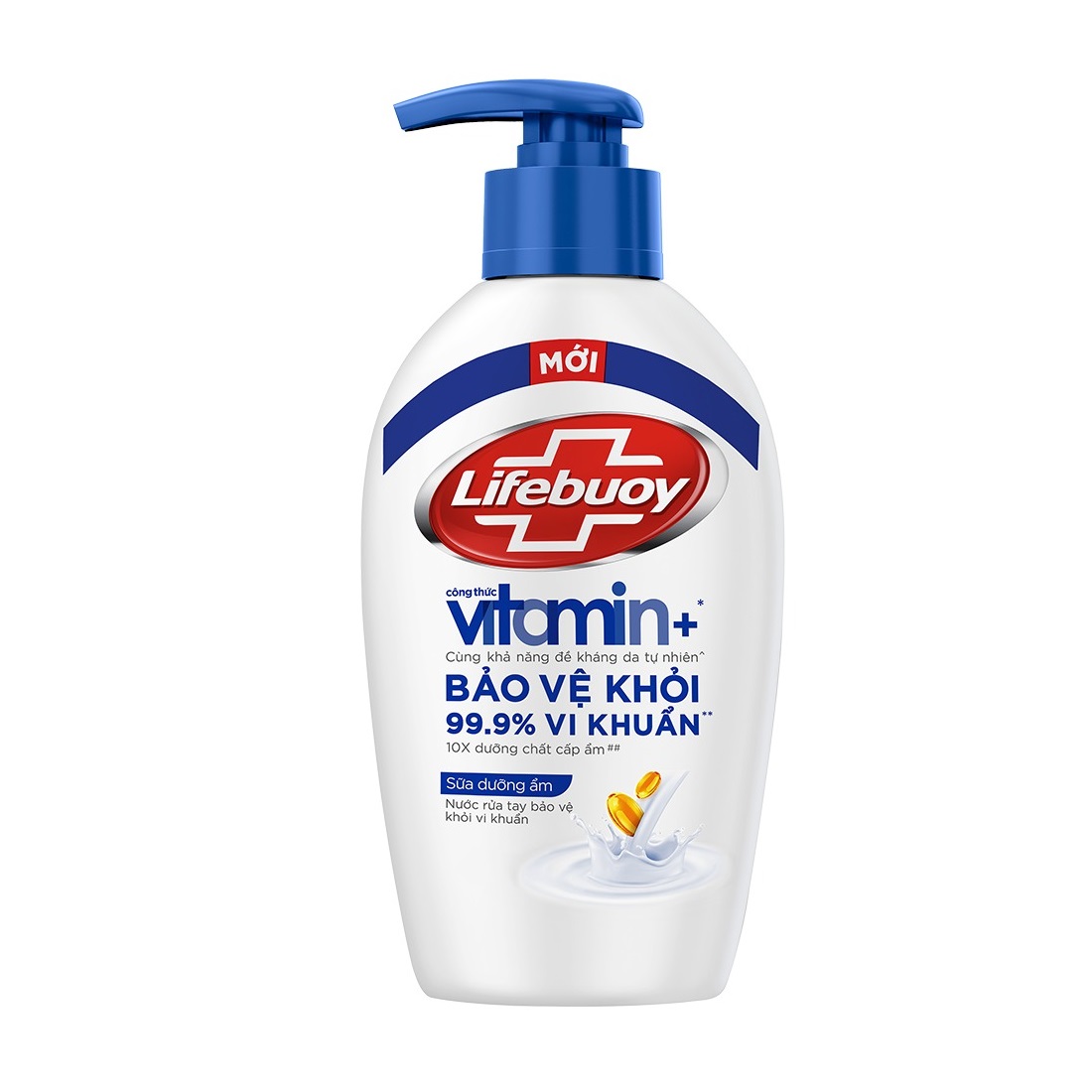 Nước Rửa Tay Lifebuoy Vitamin Sữa Dưỡng Ẩm Chăm Sóc Da 180g