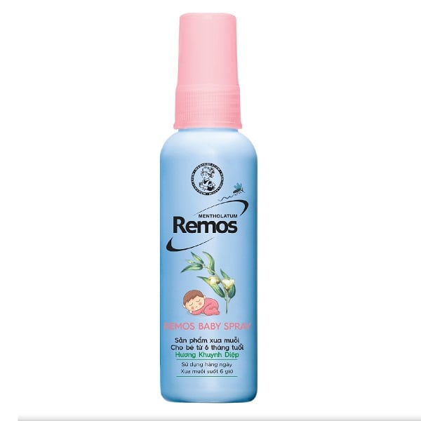 Xịt Chống Muỗi Baby Remos Hương Khuynh Diệp 60ml