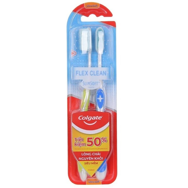 Bàn Chải Đánh Răng Colgate Slimsoft Flex Clean 2 Cây