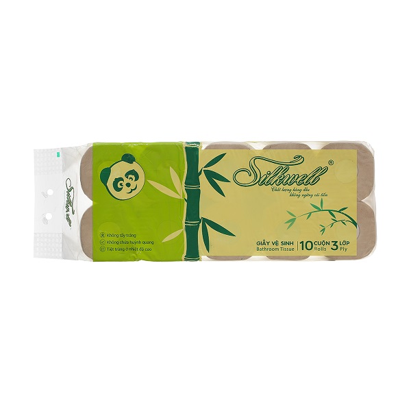 Giấy Vệ Sinh Tre Silkwell 3 Lớp 10 Cuộn