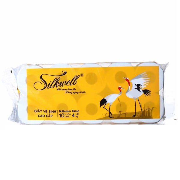 Giấy Vệ Sinh Cao Cấp Silkwell 4 Lớp 10 Cuộn