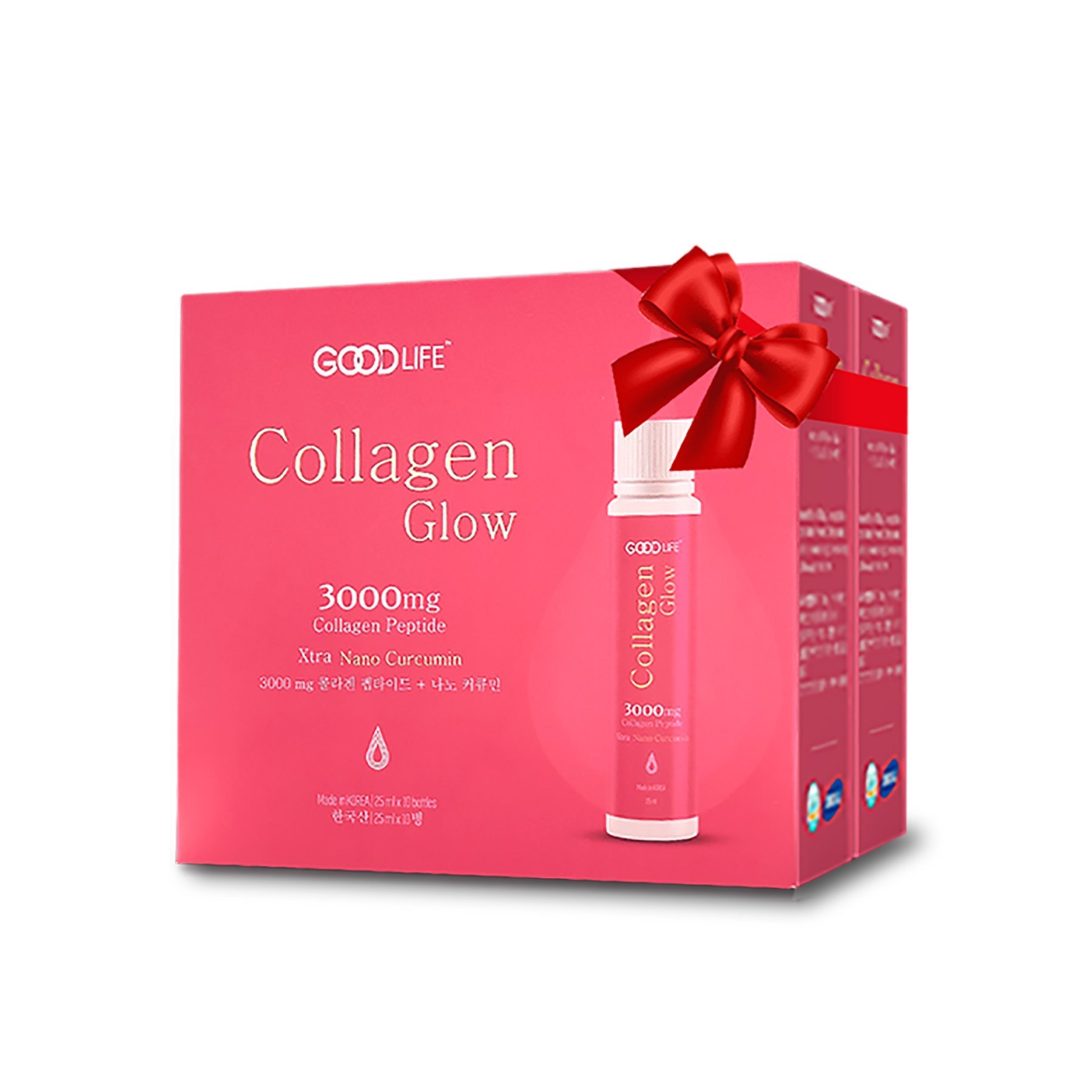 Combo 2 Hộp Nước Uống Goodlife Bổ Sung Collagen Glow 2 Hộp - 10 Chai x 25ml