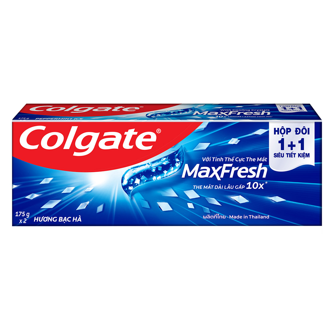 Bộ Đôi Kem Đánh Răng Colgate Maxfresh Hương Bạc Hà 175g