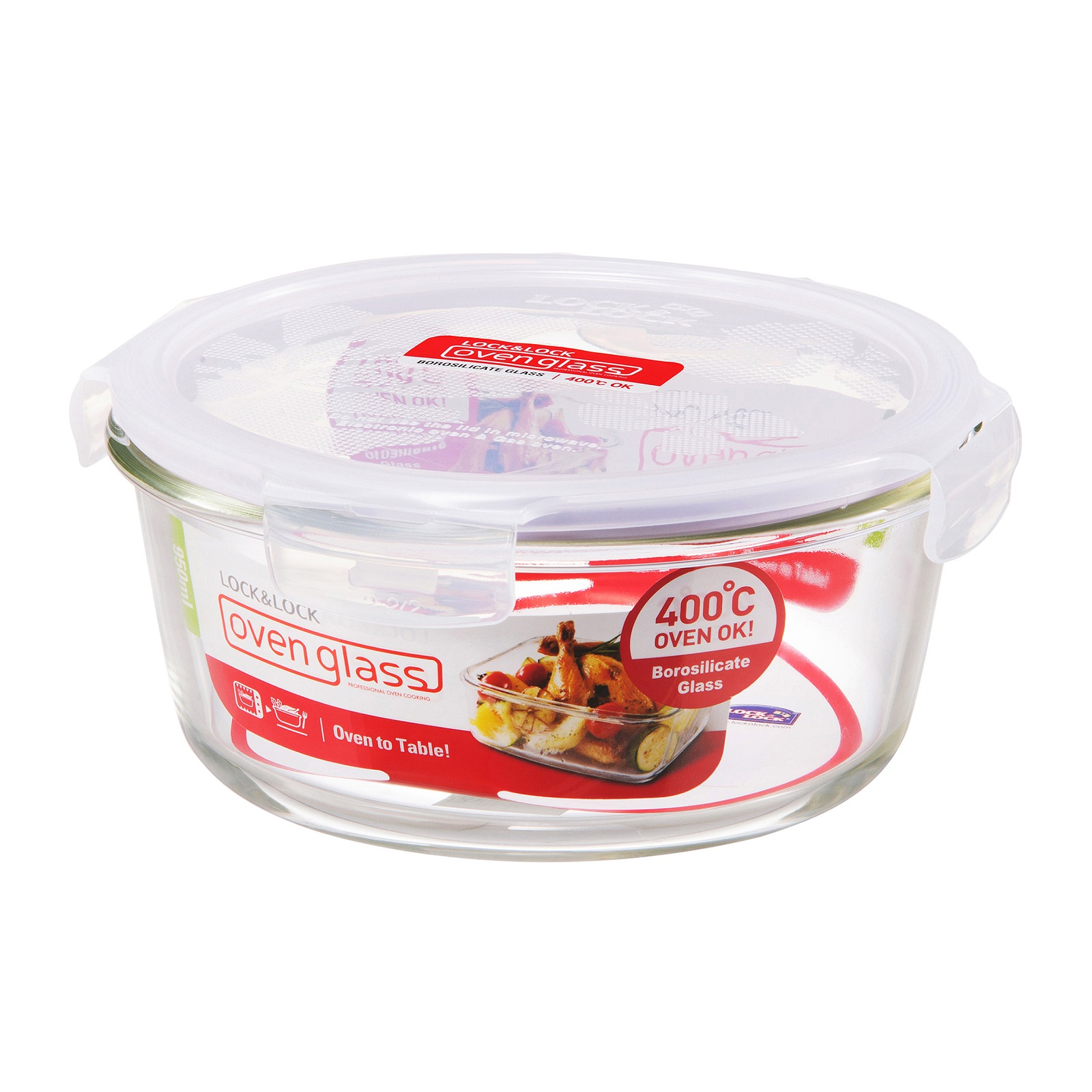 Hũ Thủy Tinh LocknLock Hình Tròn Glass Euro LLG861 950ml