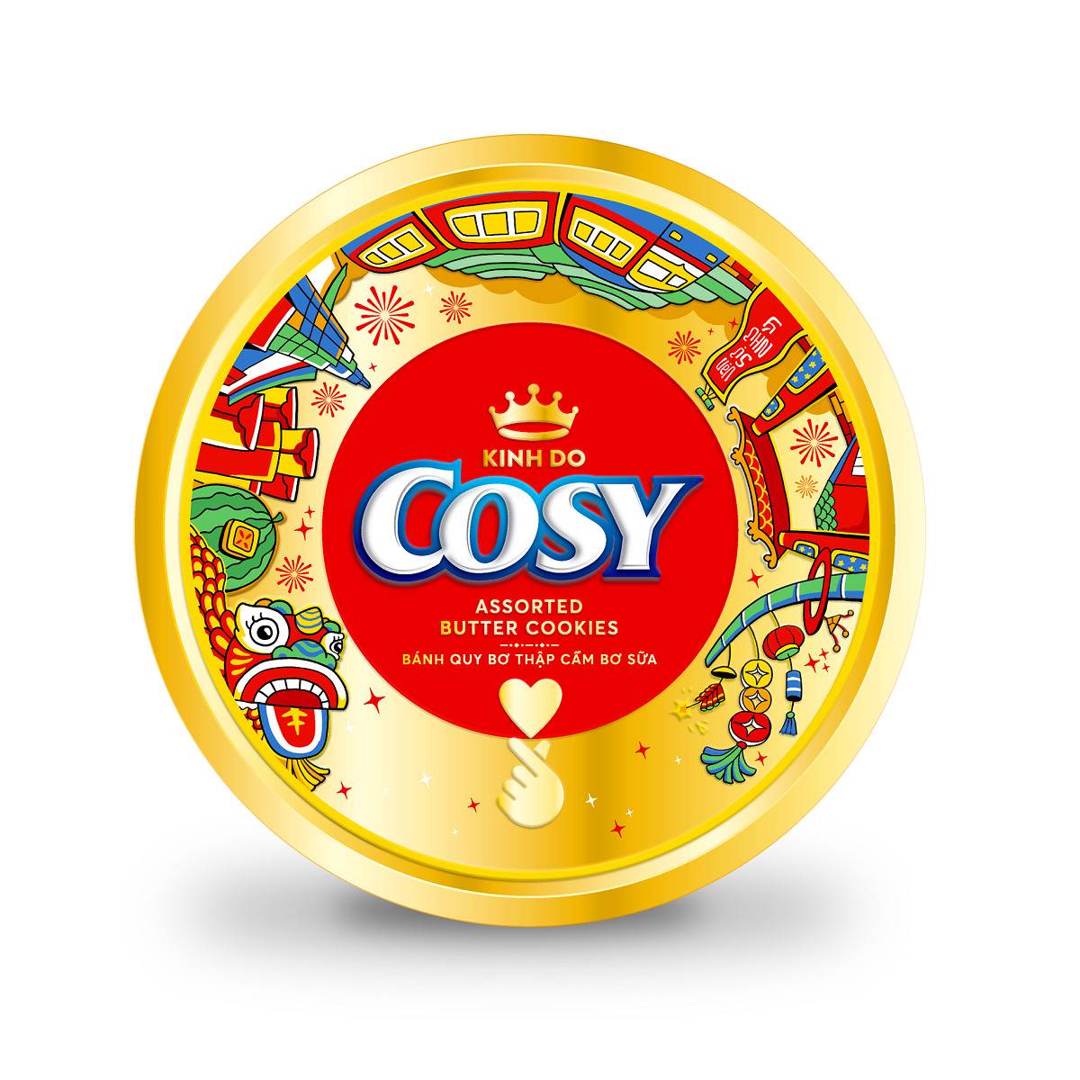 Bánh Quy Tết Thập Cẩm Bơ Sữa Cosy Hộp Thiếc 378g