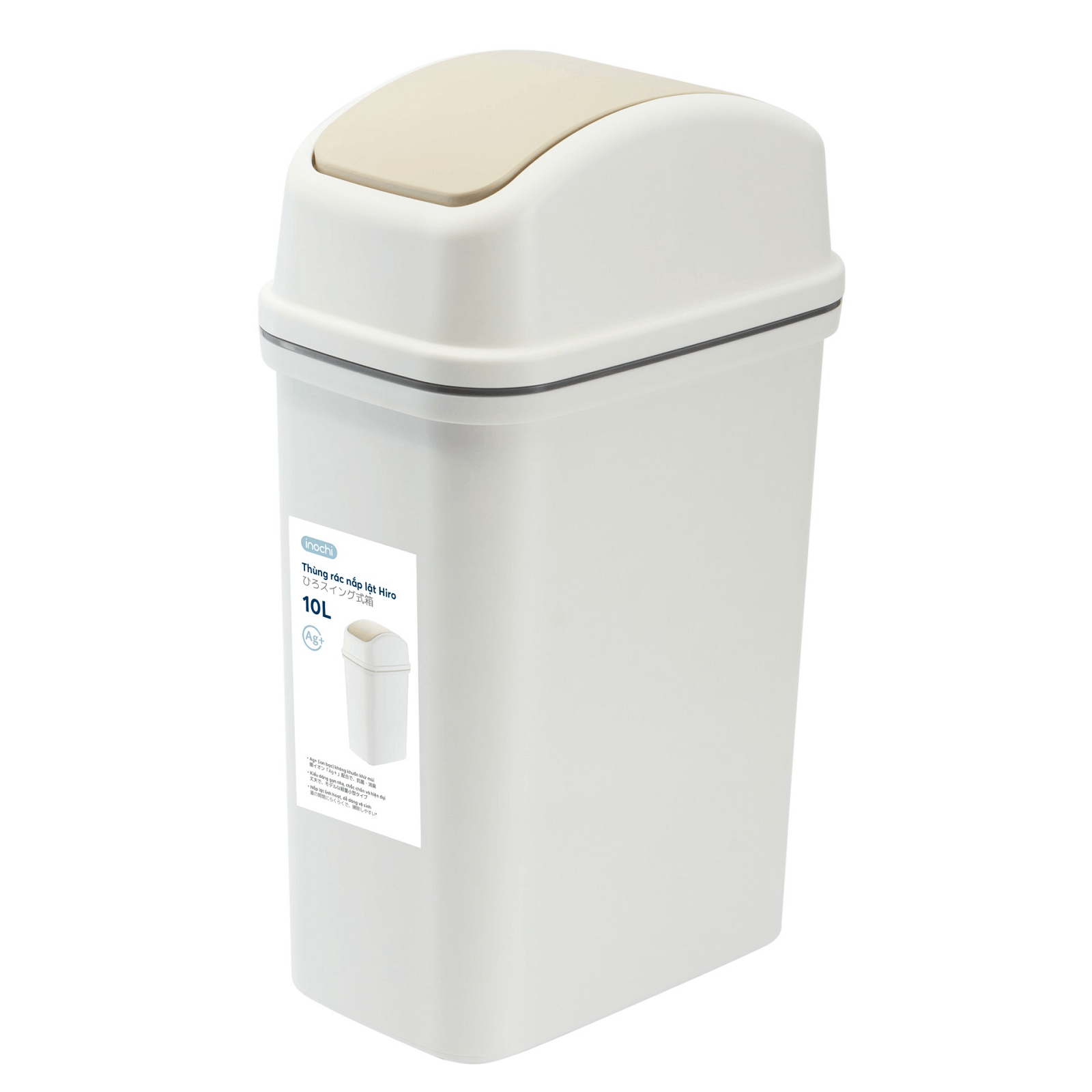 Thùng Rác Nắp Lật Inochi Hiro 10L Có Lõi